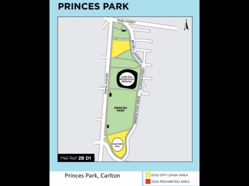 Carlton - Scenic route from Park St to Royal Parade - Walking Maps