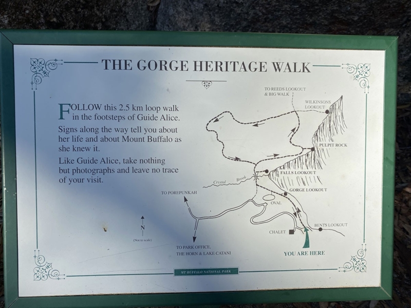 Mount Buffalo Gorge Heritage Walk - Walking Maps